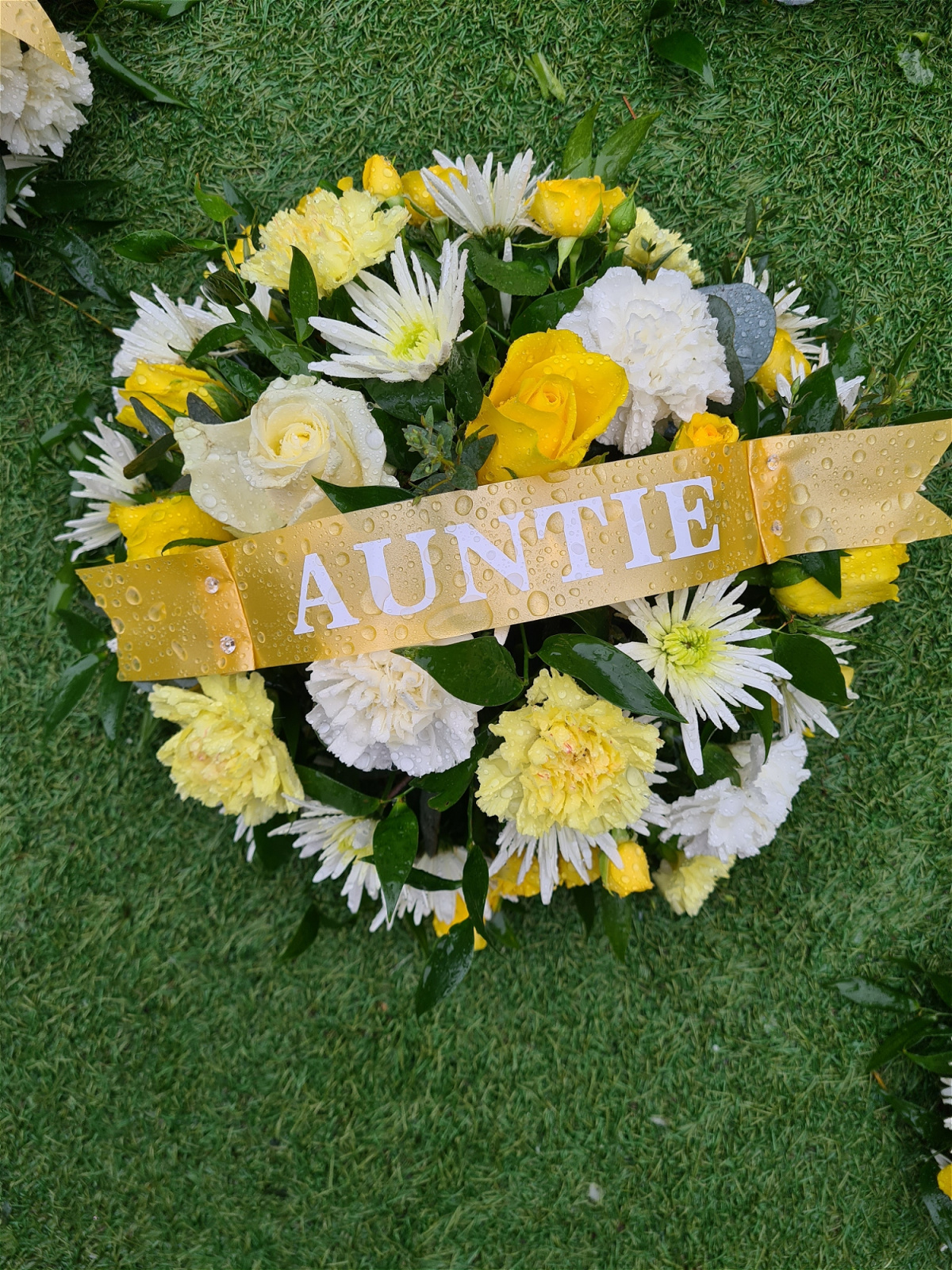 Classic Posy Yellow & white - Funeral | Flowers by Kerry Mac