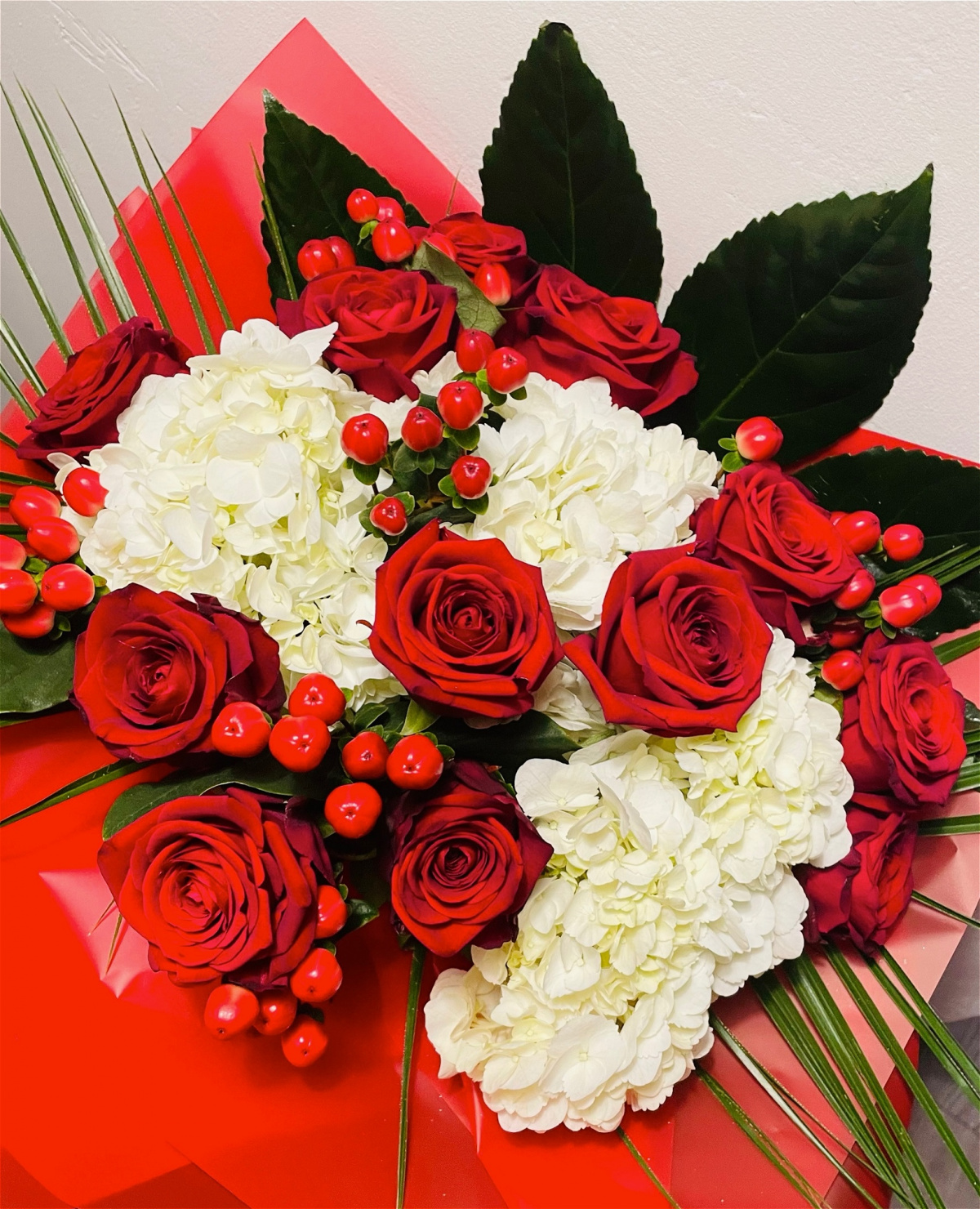 Rose & Hydrangea bouquet - Bouquets | Rosebuds Liverpool Florist