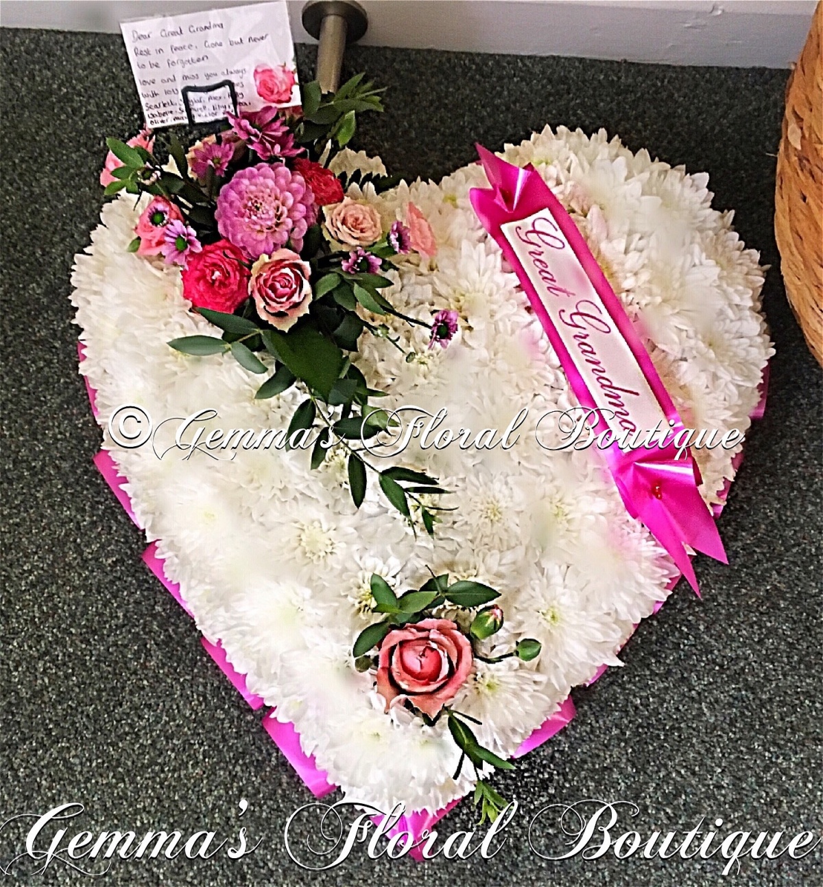 Classic Funeral Heart - Funerals | Gemma's Floral Boutique