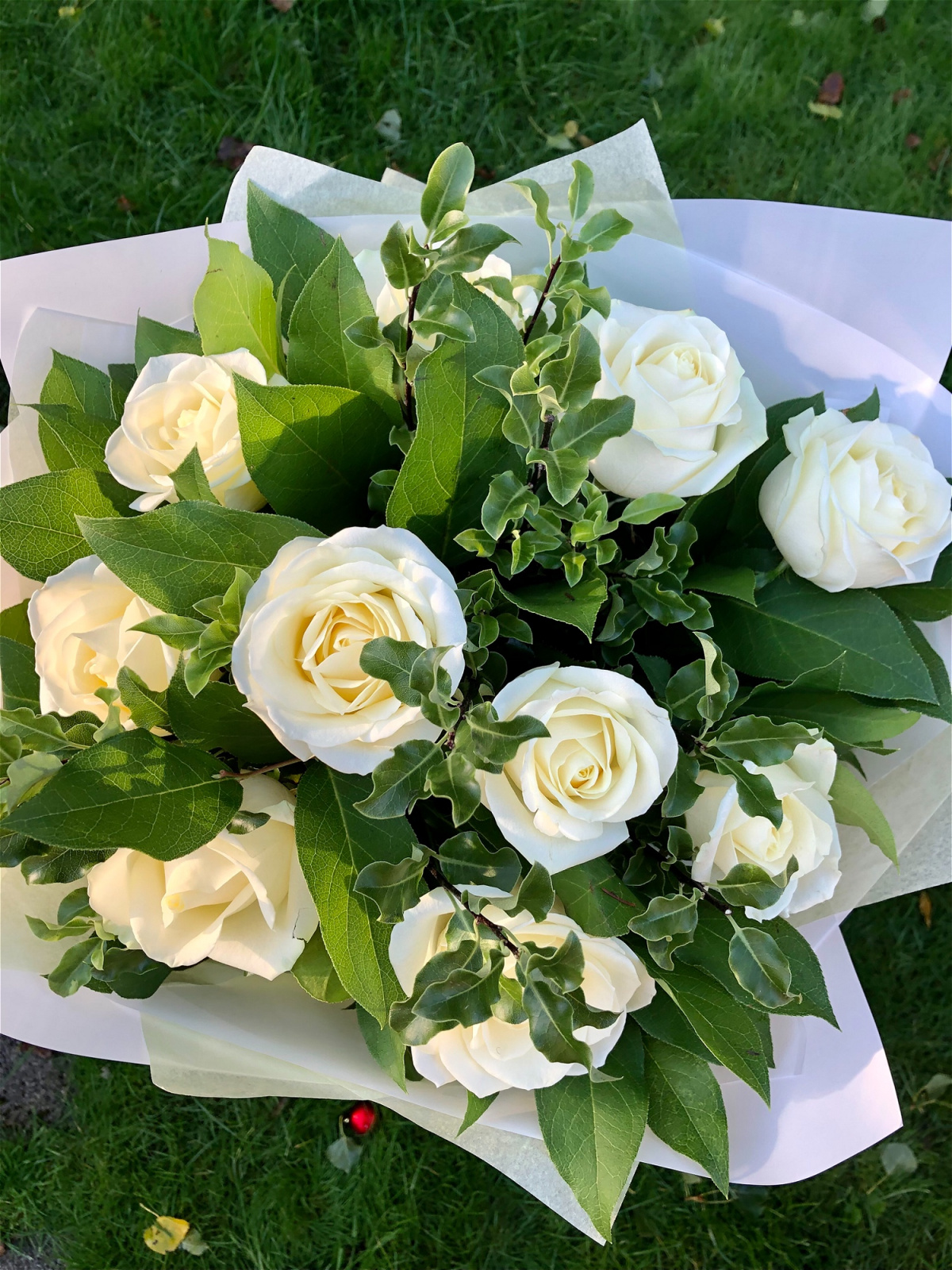 Luxury Ivory Rose Bouquet - Bouquets | The Flower Lab Manchester